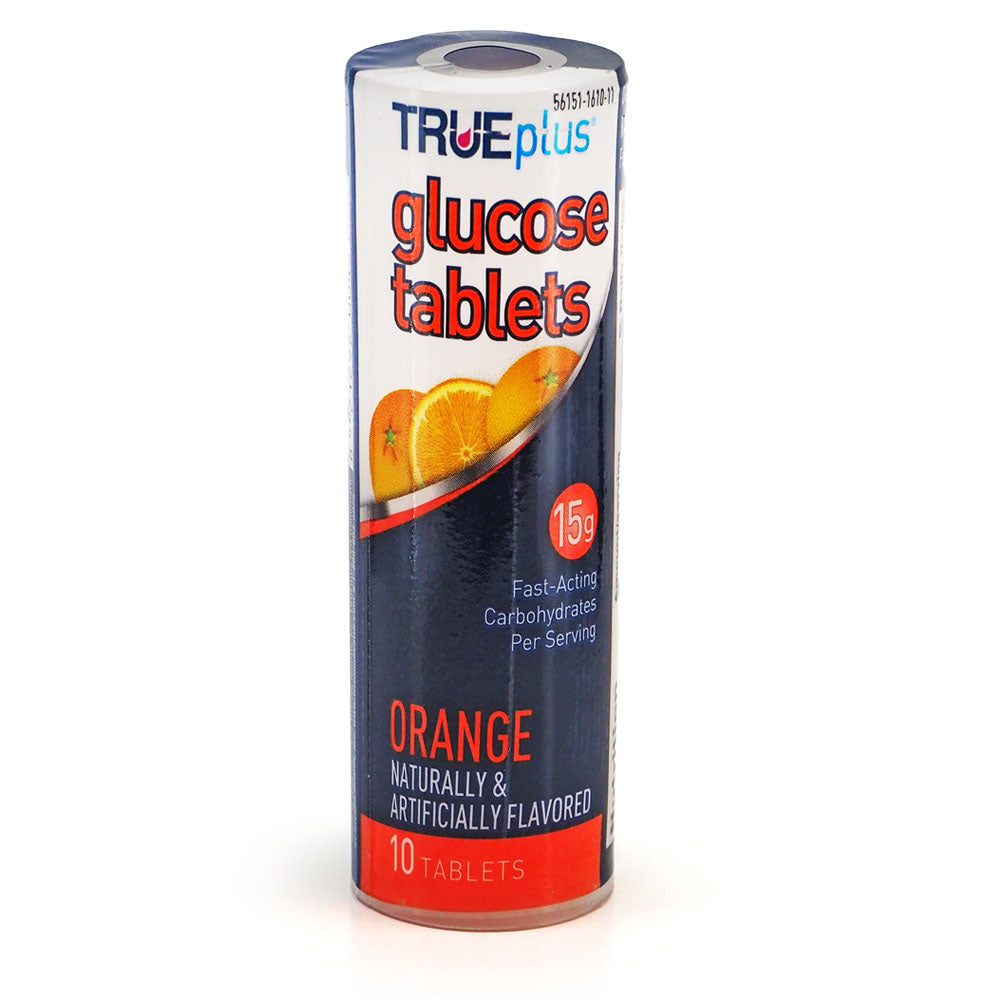 TRUEplus Glucose Tablets - Orange 10 ct – Diabetic Overstock