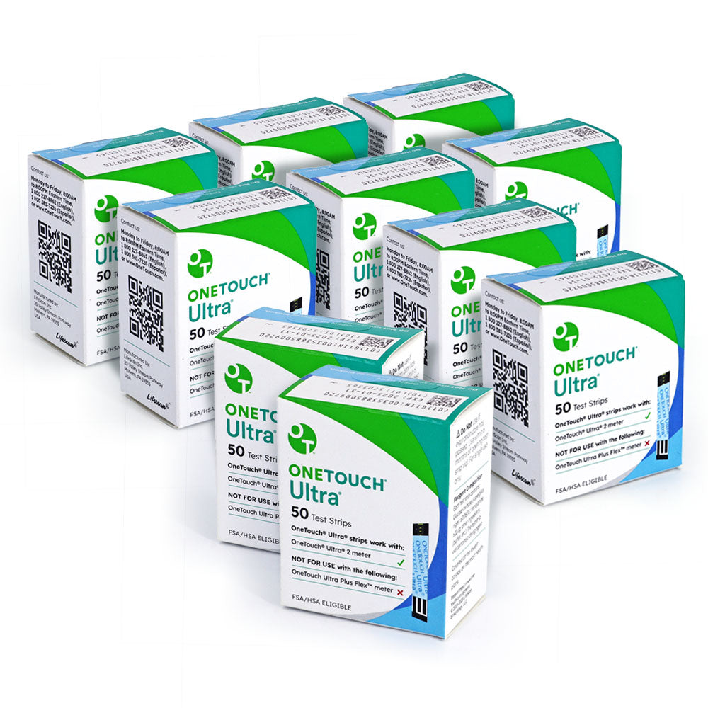 One Touch Ultra Test Strips 500ct – Diabetic Overstock