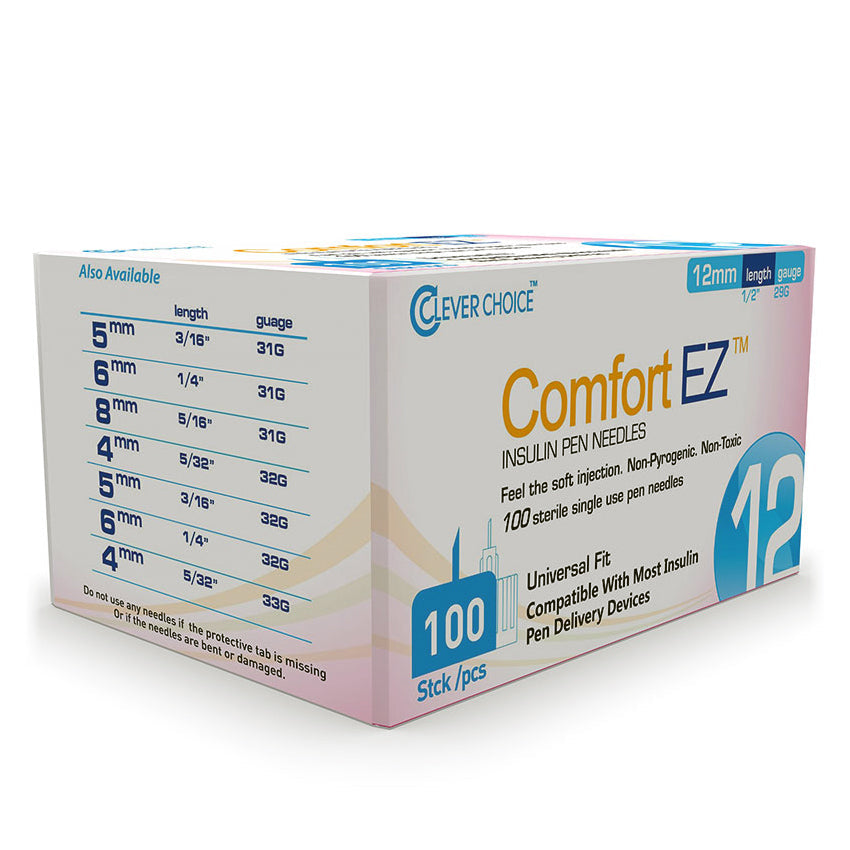 Clever Choice Comfort EZ Insulin Pen Needles - 29G 12mm 100/bx ...