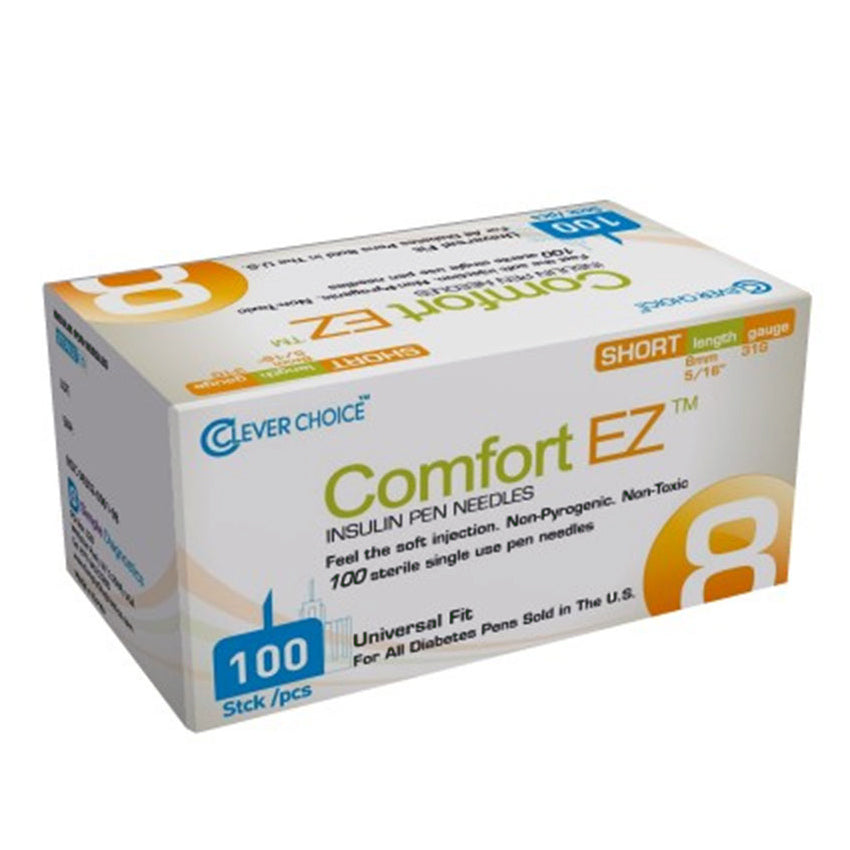 Clever Choice Comfort EZ Insulin Pen Needles - 31G 8mm 100/bx ...
