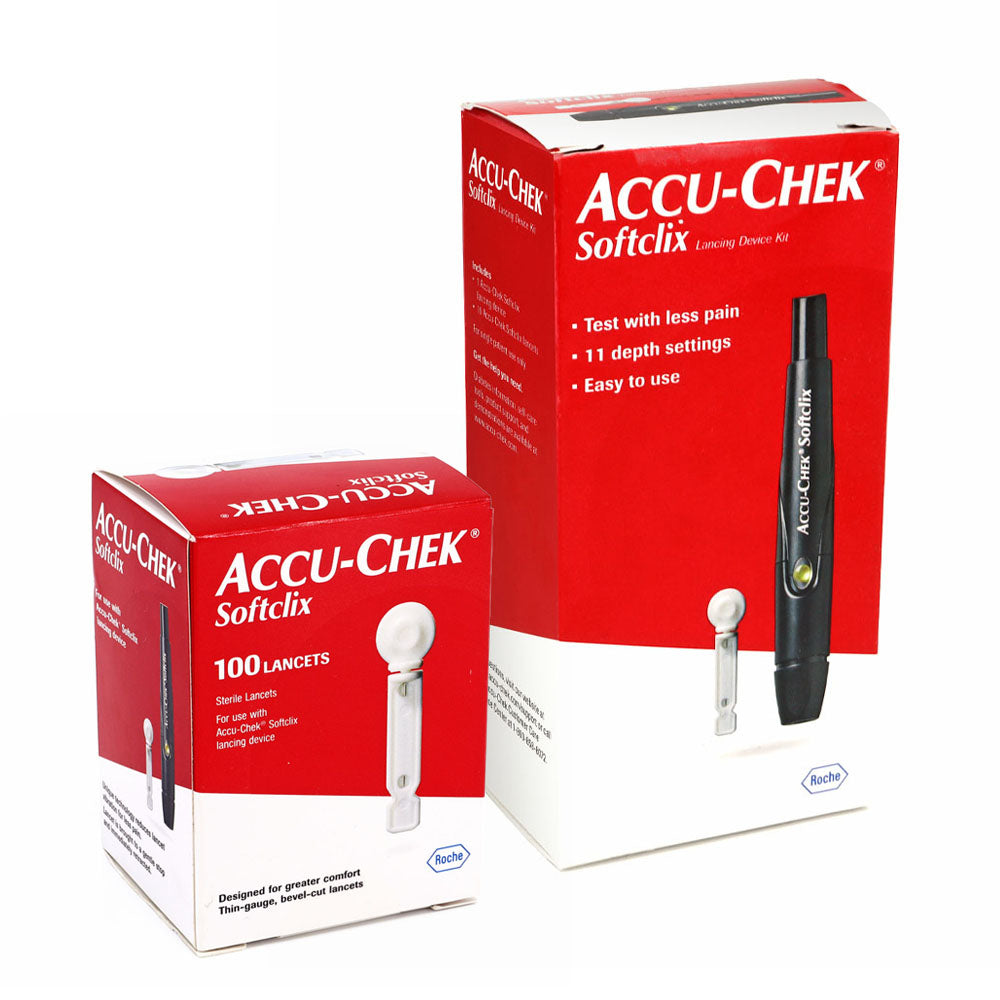 Accu-Chek SoftClix Lancing Bundle (Lancing Device and 100 Lancets) – Diabetic Overstock
