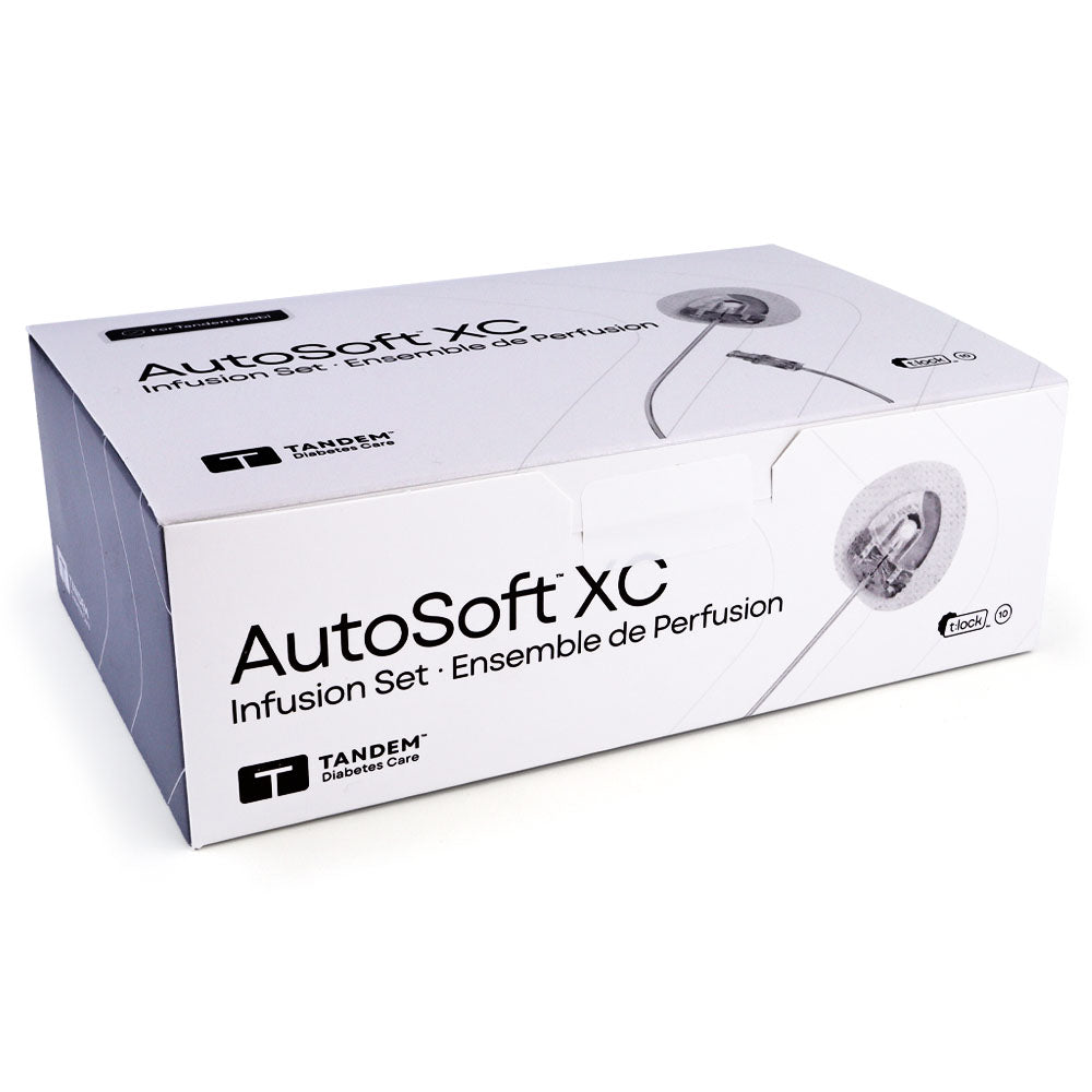 Tandem Autosoft XC Infusion Set - 9mm Cannula, 43" Tubing - Box of 10 ...